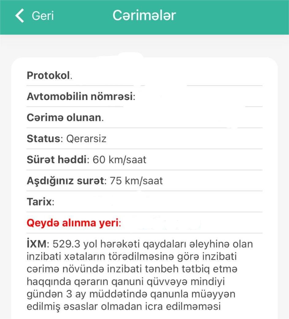 İXM 529.3 - Cəriməni ödəməmişəm sürücülük hüququm məhdudlaşdırılıb ...